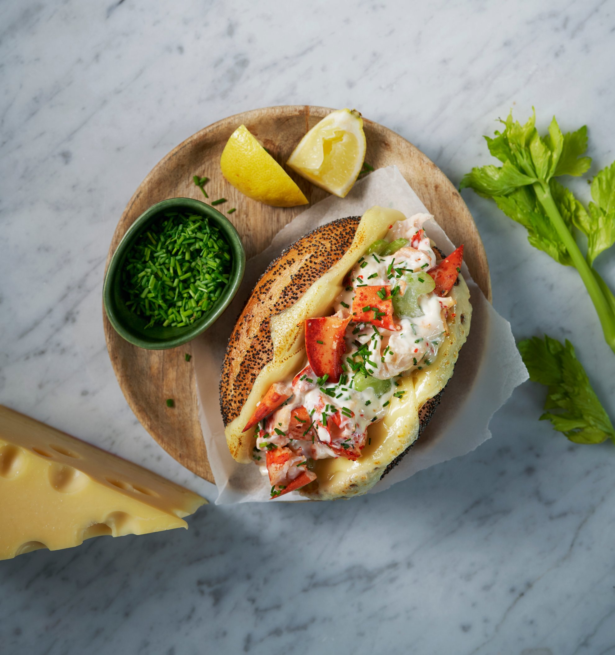 The Cheesy Lobster Roll Melt with Jarlsberg® - Jarlsberg